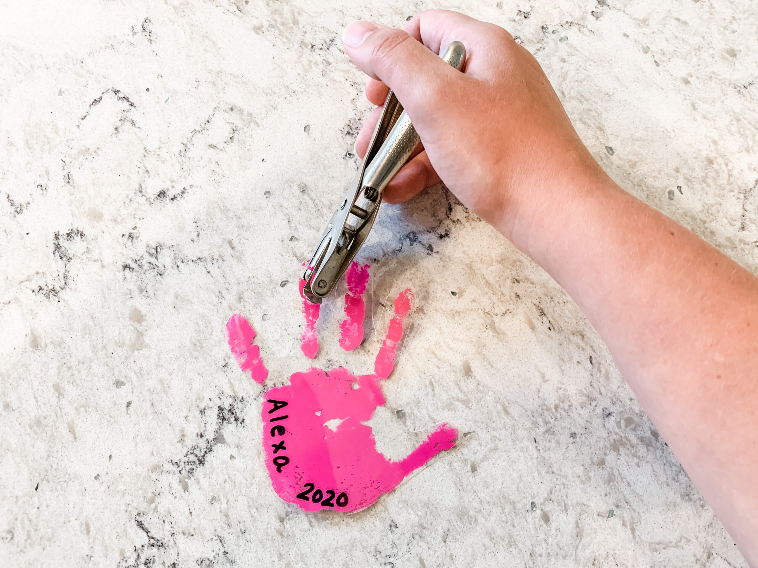 DIY Kids Handprint Keychains - Another Mommy Blogger