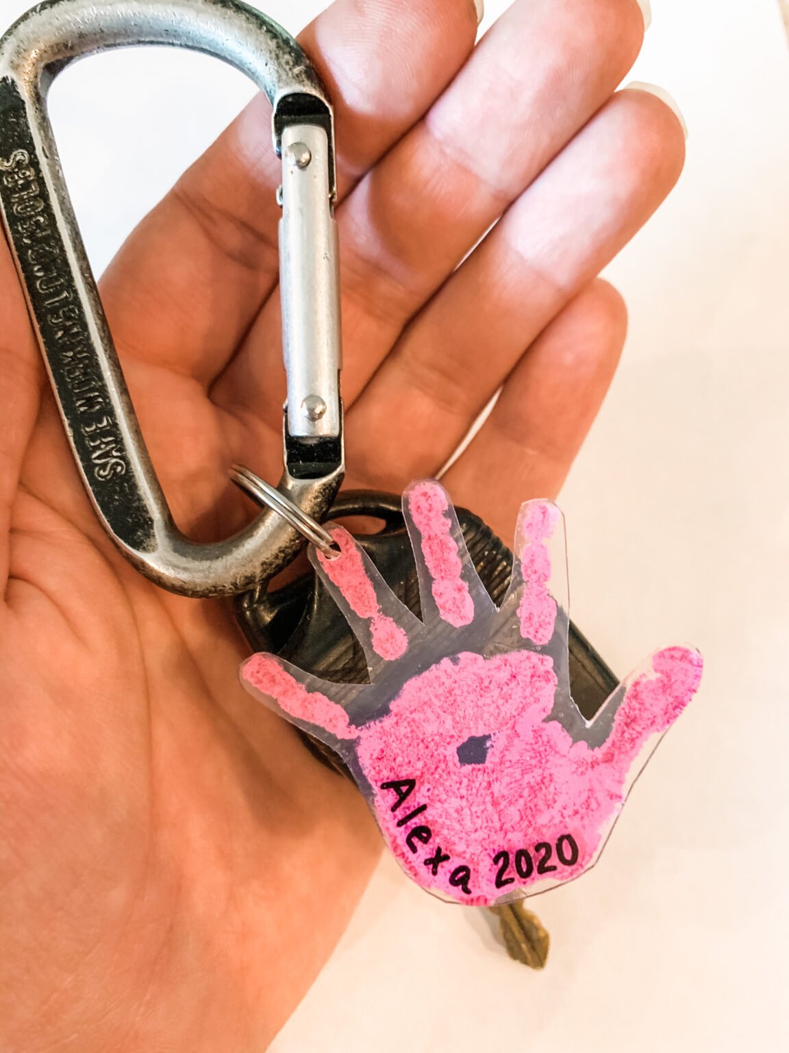 DIY Kids Handprint Keychains - Another Mommy Blogger