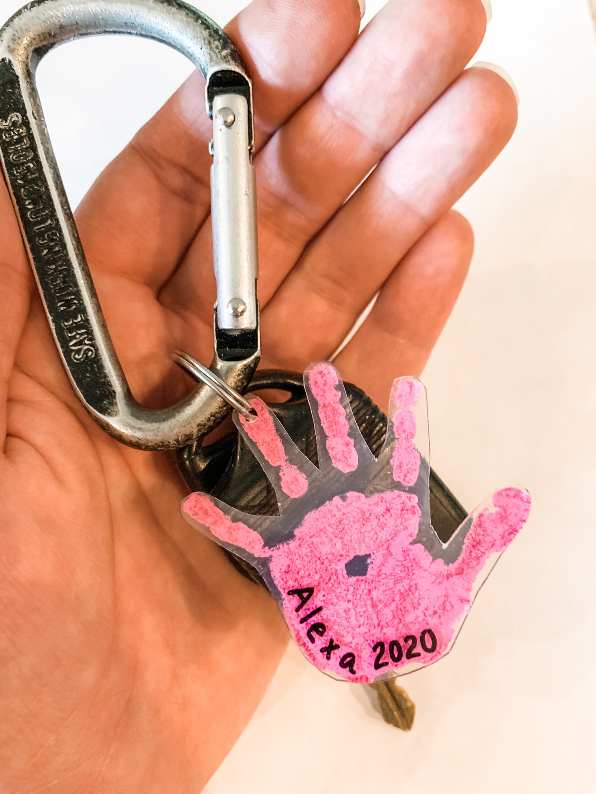 DIY Kids Handprint Keychains - Another Mommy Blogger