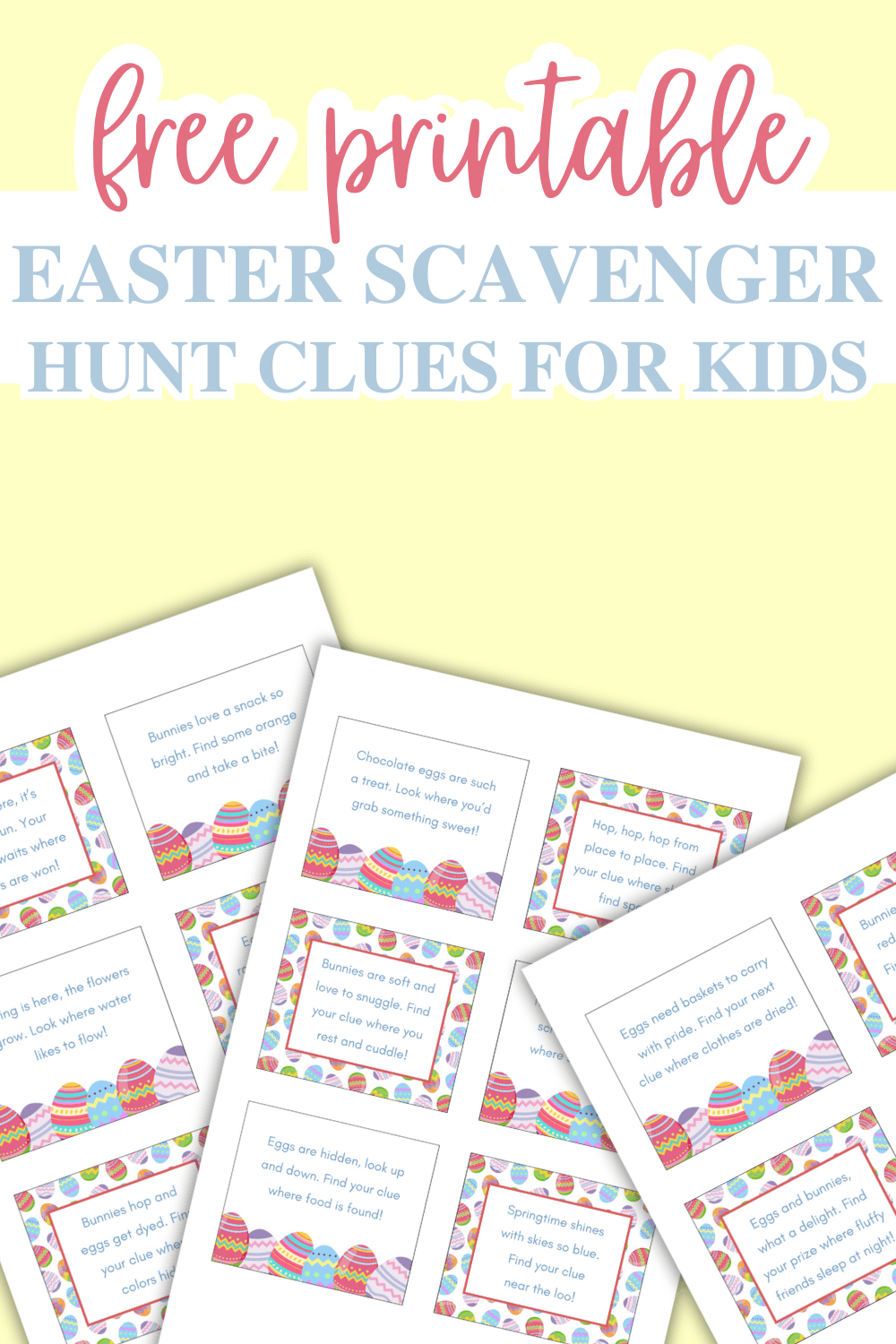 15 Fun Easter Scavenger Hunt Clues For Kids - Another Mommy Blogger